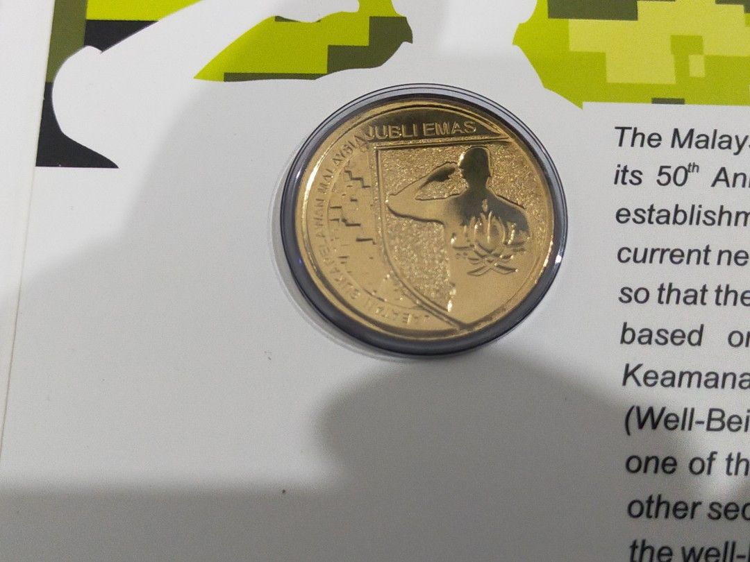 2022 coin card rela the Malaysian volunteer corps department 50th anniversary jabatan ...