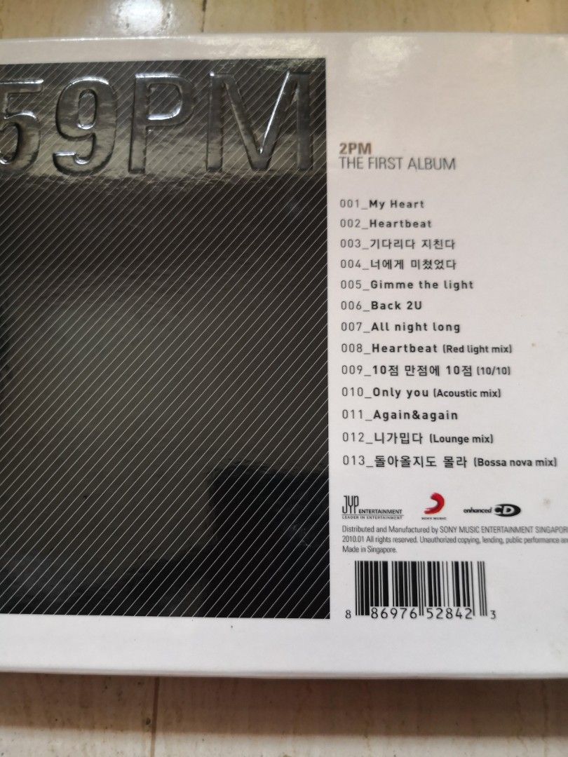 2PM The First Album 01:59PM Enchanced CD Album Original, Hobbies & Toys, Music & Media, CDs ...