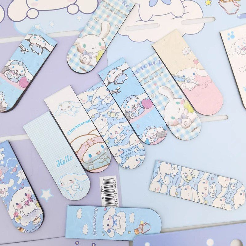 6 Pieces Sanrio Magnetic Bookmark Sanrio Family Cinnamoroll Office ...