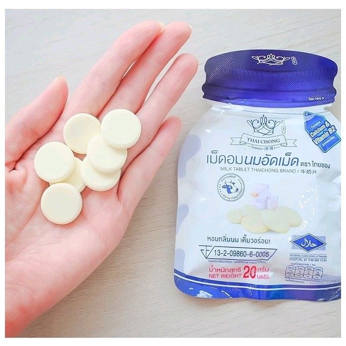 ( 88-38-01 ) Thailand Milk Tablet ThaiChong Brand Milk Candy 20g 5 Pack ...