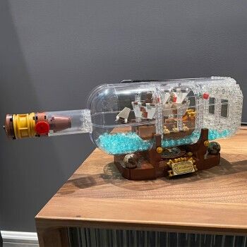 樂拼 積木 典藏瓶中船(非lego 樂高, ideas 21313), 興趣及遊戲, 玩具 & 遊戲類 - Carousell