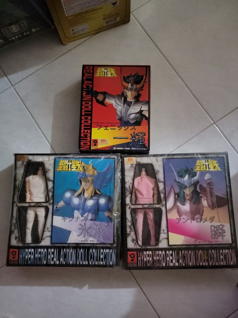 「聖鬥士星矢系列」全新大塚 OHTSUKA HYPER HERO REAL ACTION DOLL SERIES 聖鬥士星矢 新生青銅聖衣 白鳥座 冰河 仙女座 阿瞬 鳳凰座 一輝 全3品 ...
