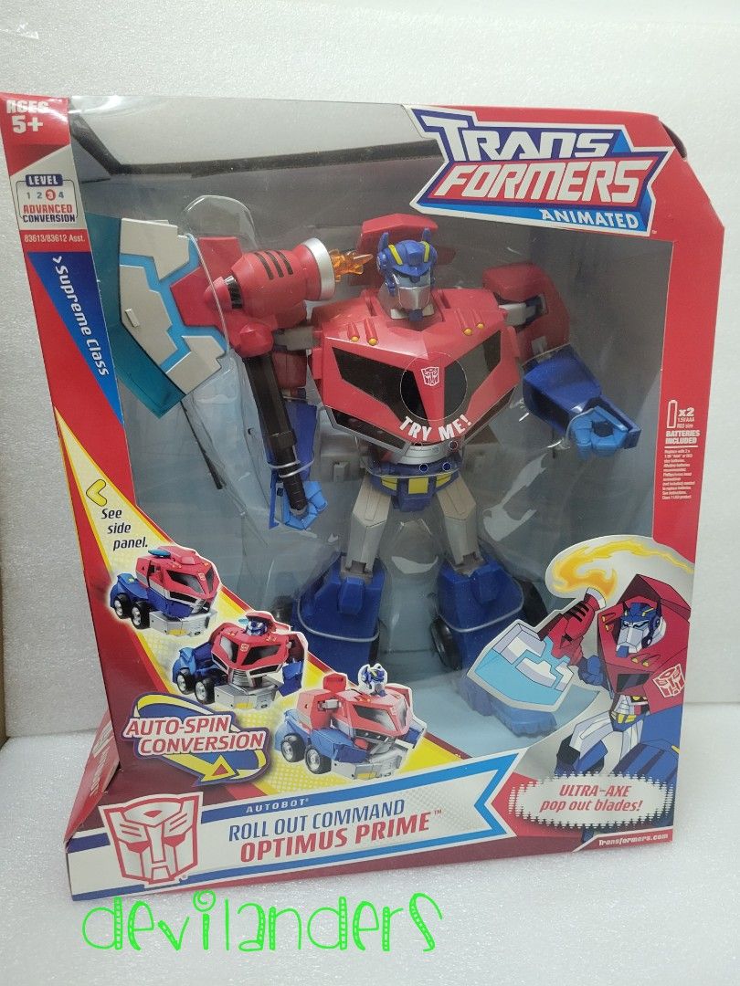 全新未開 Transformers Animated TFA ROLL OUT COMMAND OPTIMUS PRIME 變形金剛 ...
