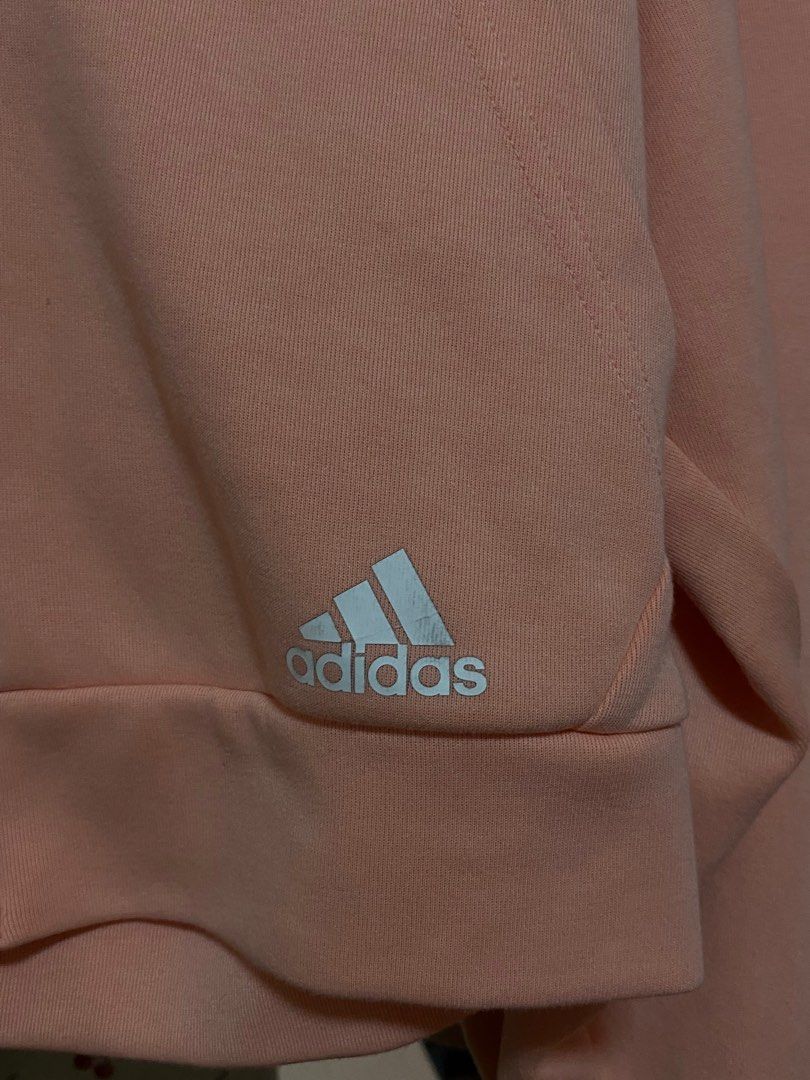 Adidas peach hooded jacket, Women's Fashion, Activewear on Carousell