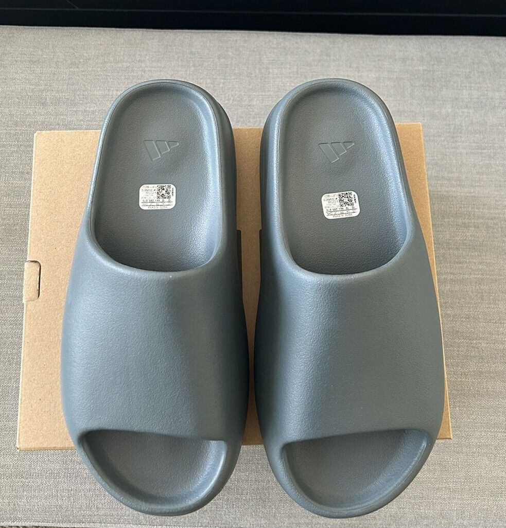 Adidas YZY Yeezy Slide Slate Ocean Sneakers Sandals, Men's Fashion ...