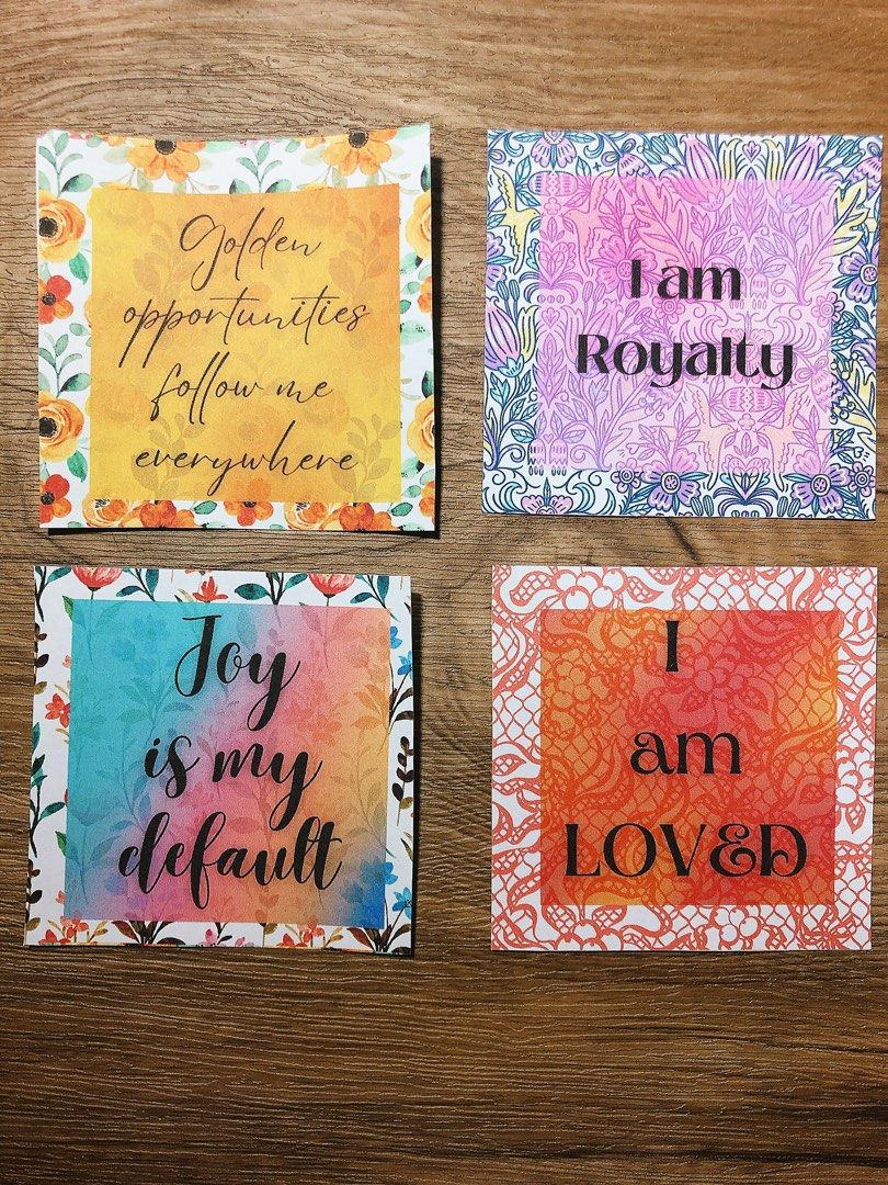 Affirmation and Flower Stickers Scrapbook, Hobbies & Toys, Stationary ...