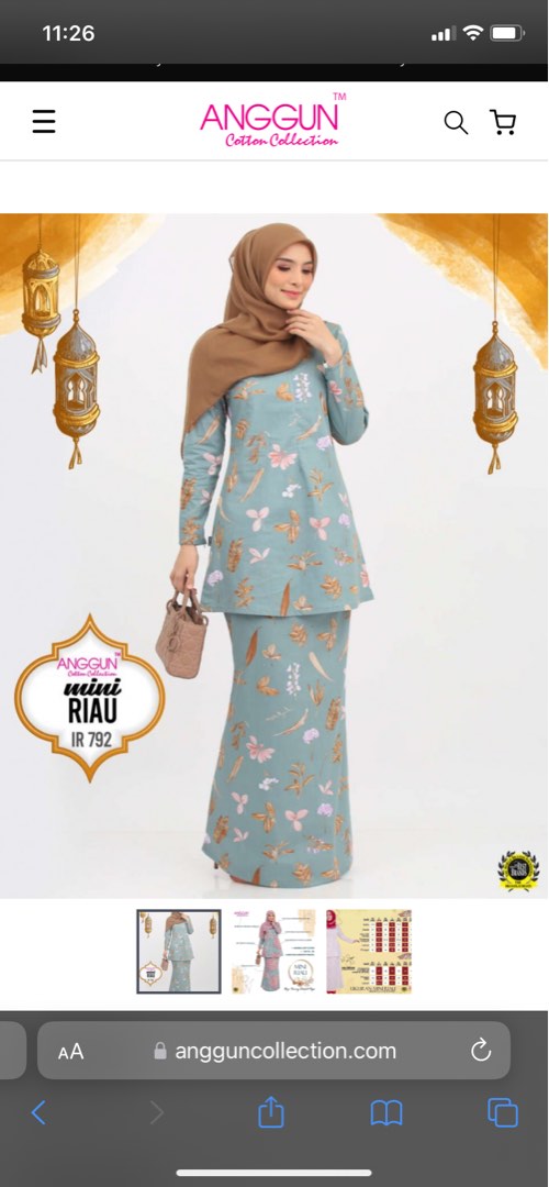 Anggun Collection Kurung Mini Riau, Women's Fashion, Muslimah Fashion ...