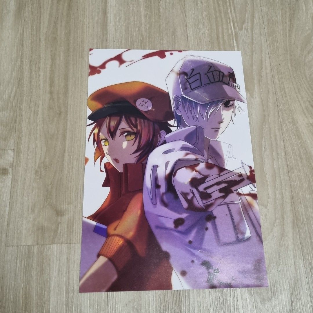 Anime Cells at Work Red and White Blood Cells Poster, Hobbies & Toys ...