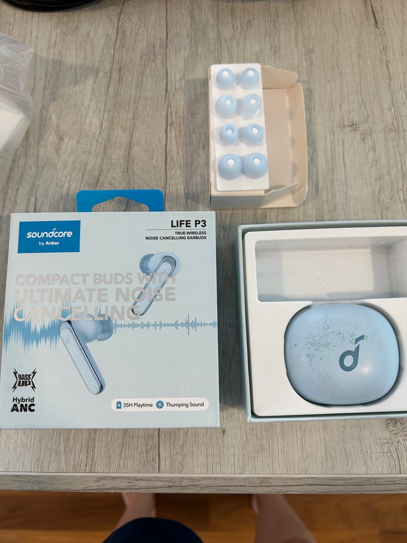 Anker soundcore life p3 blue true wireless noise cancelling earbuds ...