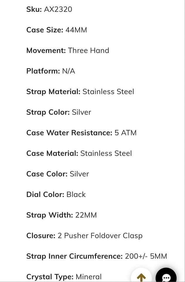 Armani Exchange AX2320, Men's Fashion, Watches & Accessories, Watches ...