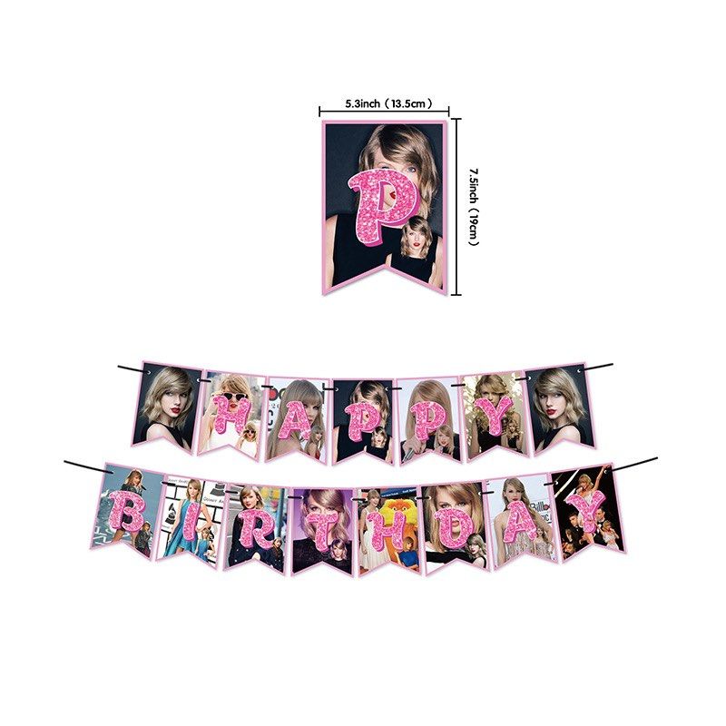 [Avail] Taylor Swift B Balloons Decoration Set Birthday Party Banner ...