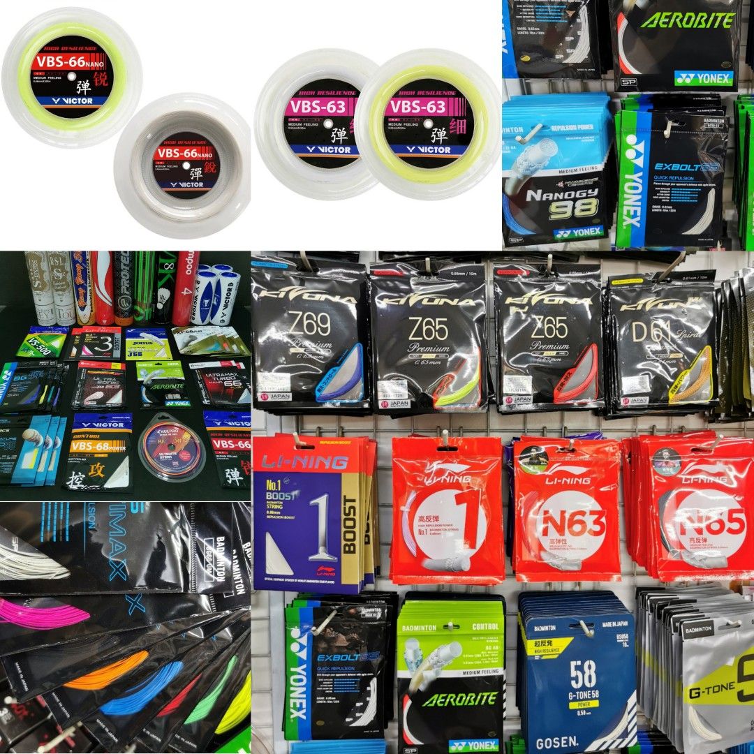 Badminton Racket Restring Yonex BG66 Ultimax Exbolt Aerobite Nanogy ...