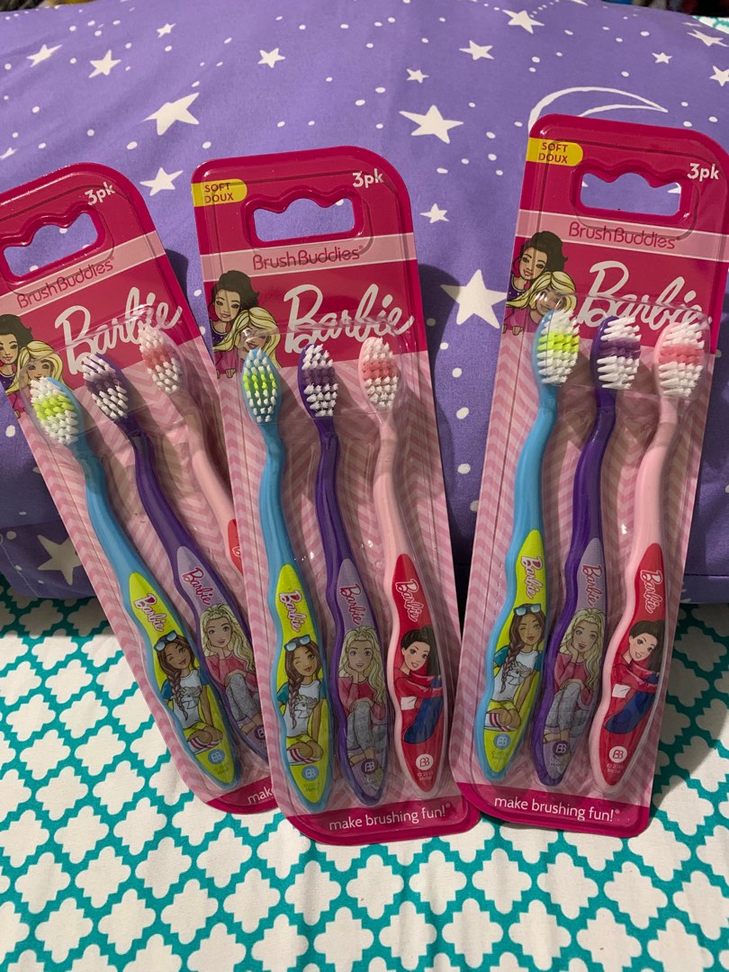 Barbie 3pk Kiddie Toothbrush, Babies & Kids, Bathing & Changing, Baby ...