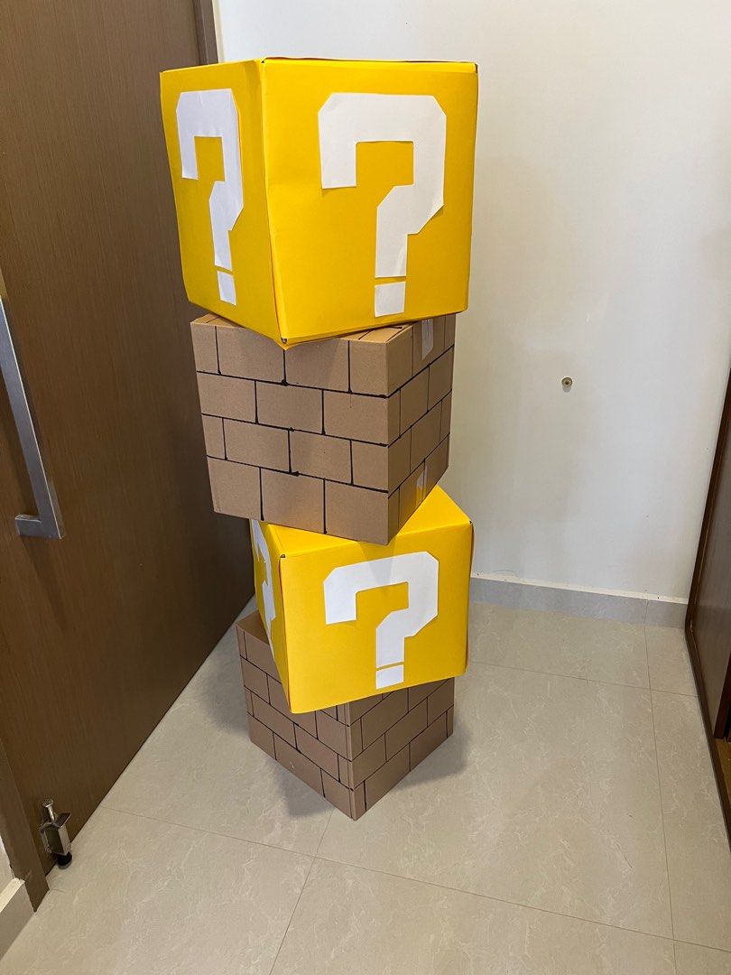 Birthday decor mario bricks, Babies & Kids, Infant Playtime on Carousell