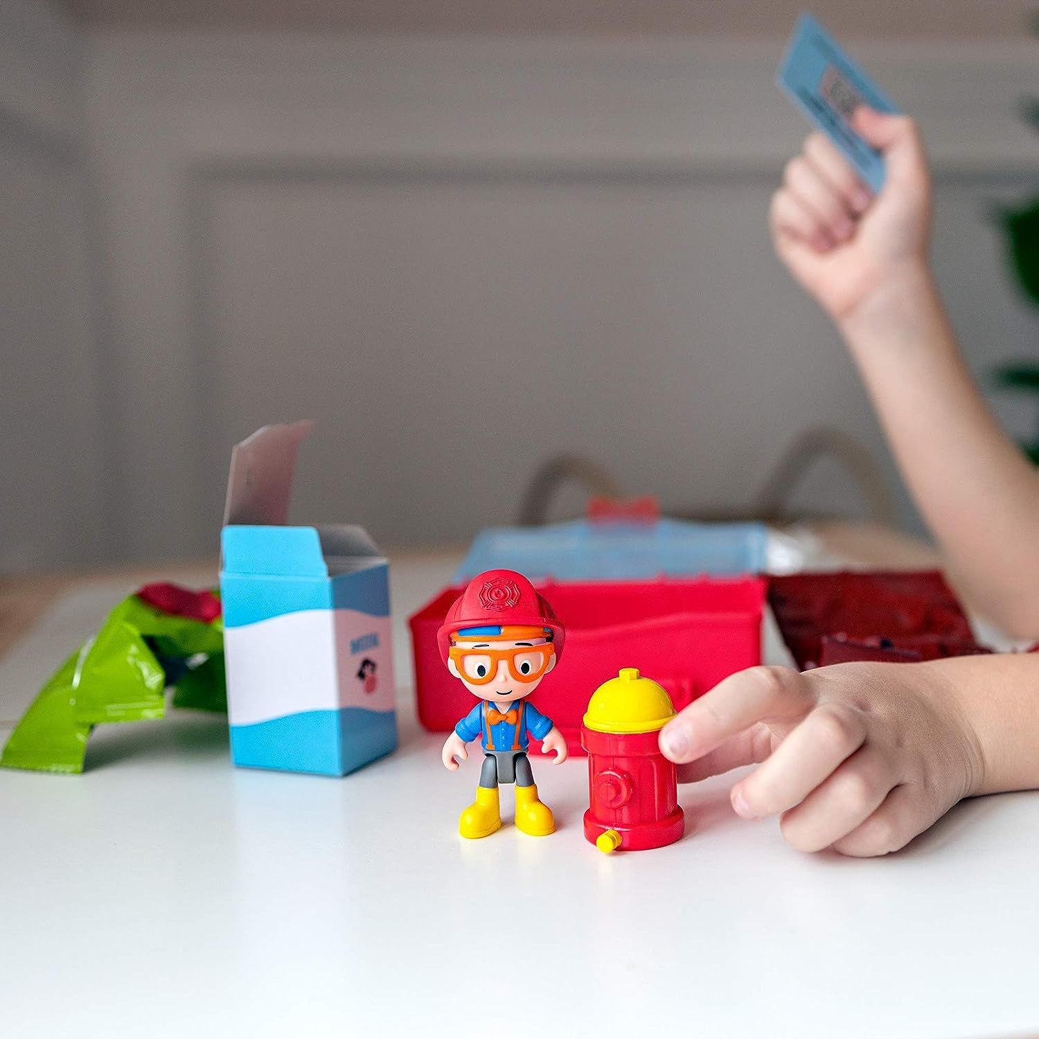 Blippi Lunch Box Surprise 2 Pack, Construction and Firefighter 3-Inch ...