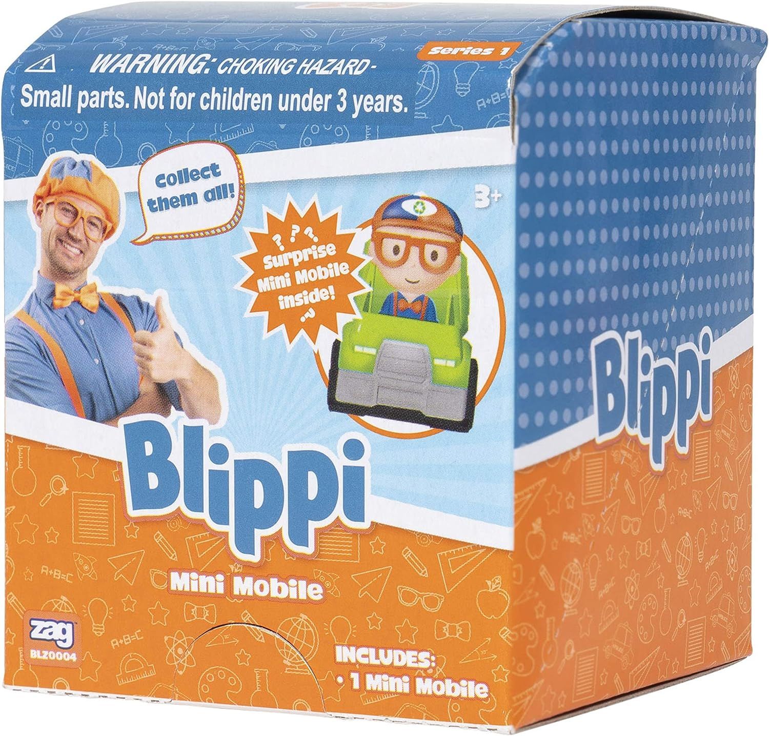 Blippi Mini Mobiles, 5 Pack Mini Vehicles - Features Character Toy ...