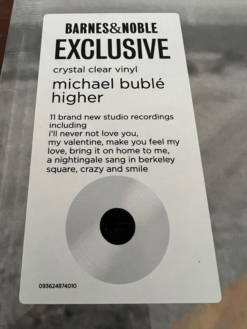 (B&N EXCLUSIVE) Michael Buble - Higher (Limited Edition Crystal Clear ...