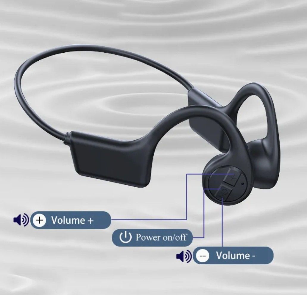 Bone Conduction Headphones Open-Ear Bluetooth IPX6 Waterproof, Audio ...