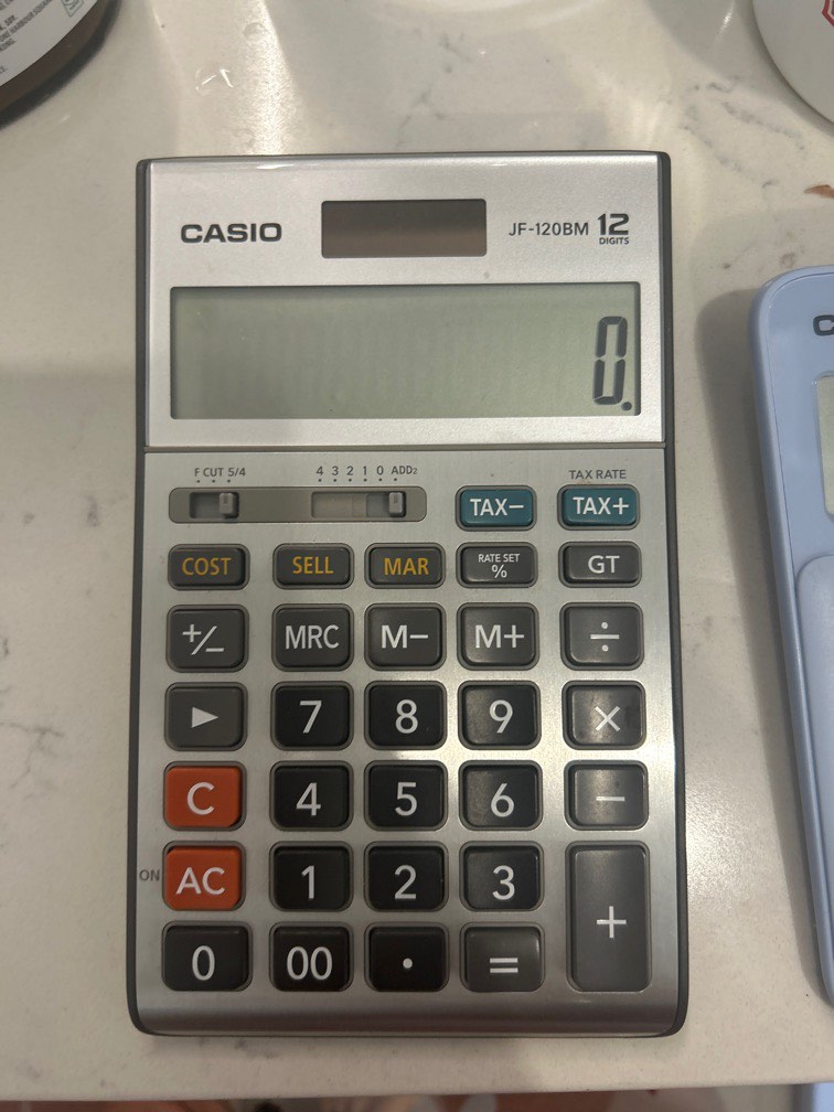 Casio Jf 120bm 桌上專業型計數機 12digit 電腦&科技 商務用科技產品 Carousell