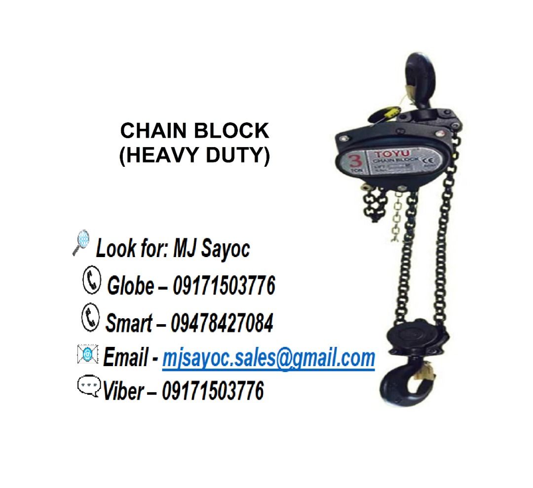 CHAIN BLOCK (HEAVY DUTY), Commercial & Industrial, Construction Tools ...