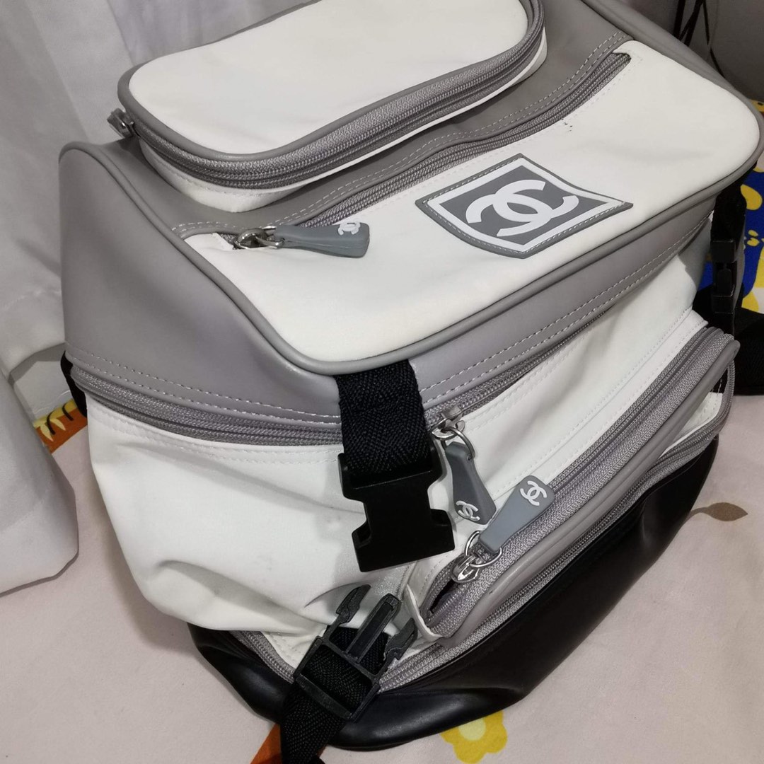 Chanel Rucksack Sport line BP white and grey, Luxury, Bags & Wallets on ...