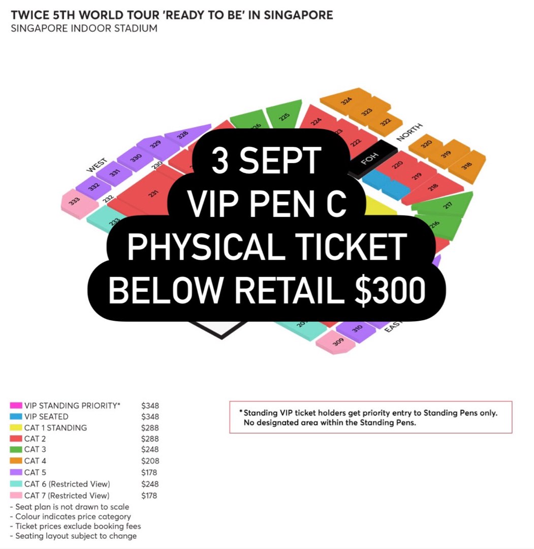 CHEAP VIP Twice RTB Ready To Be World Tour in SG Singapore Concert ...