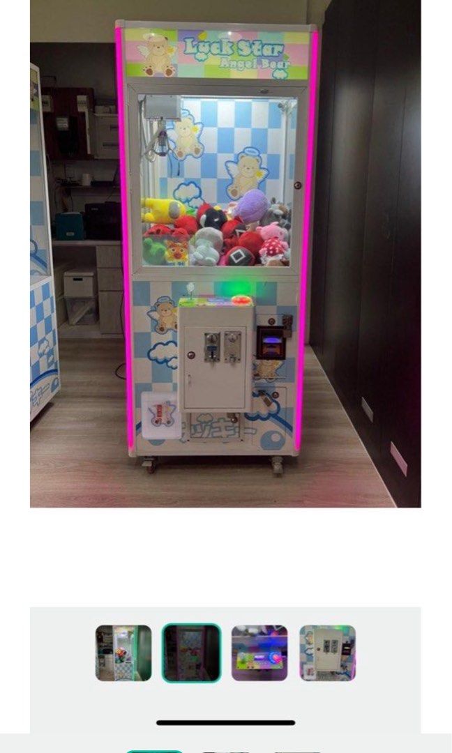Claw machine with coin and note acceptor, Everything Else on Carousell