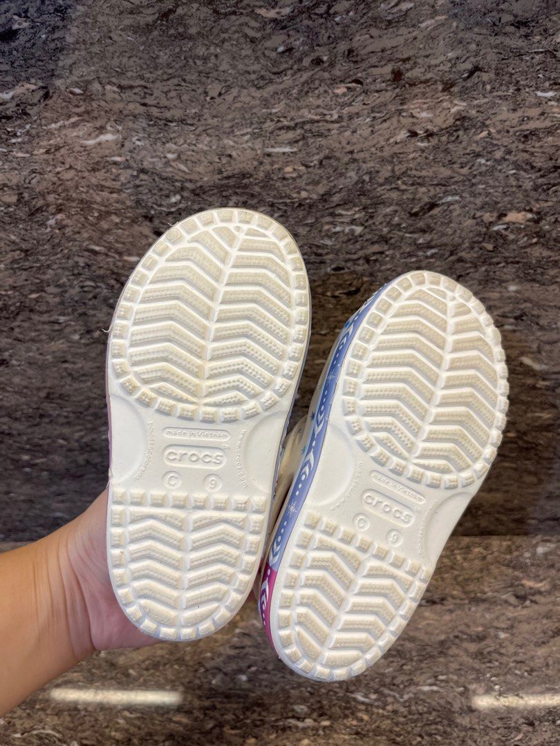 Crocs Frozen Two Straps in White, Babies & Kids, Babies & Kids Fashion ...