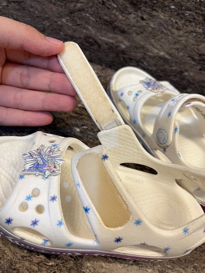 Crocs Frozen Two Straps in White, Babies & Kids, Babies & Kids Fashion ...