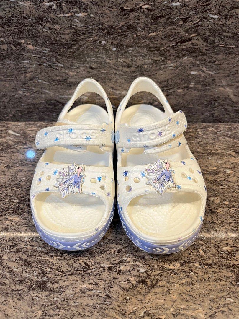 Crocs Frozen Two Straps in White, Babies & Kids, Babies & Kids Fashion ...