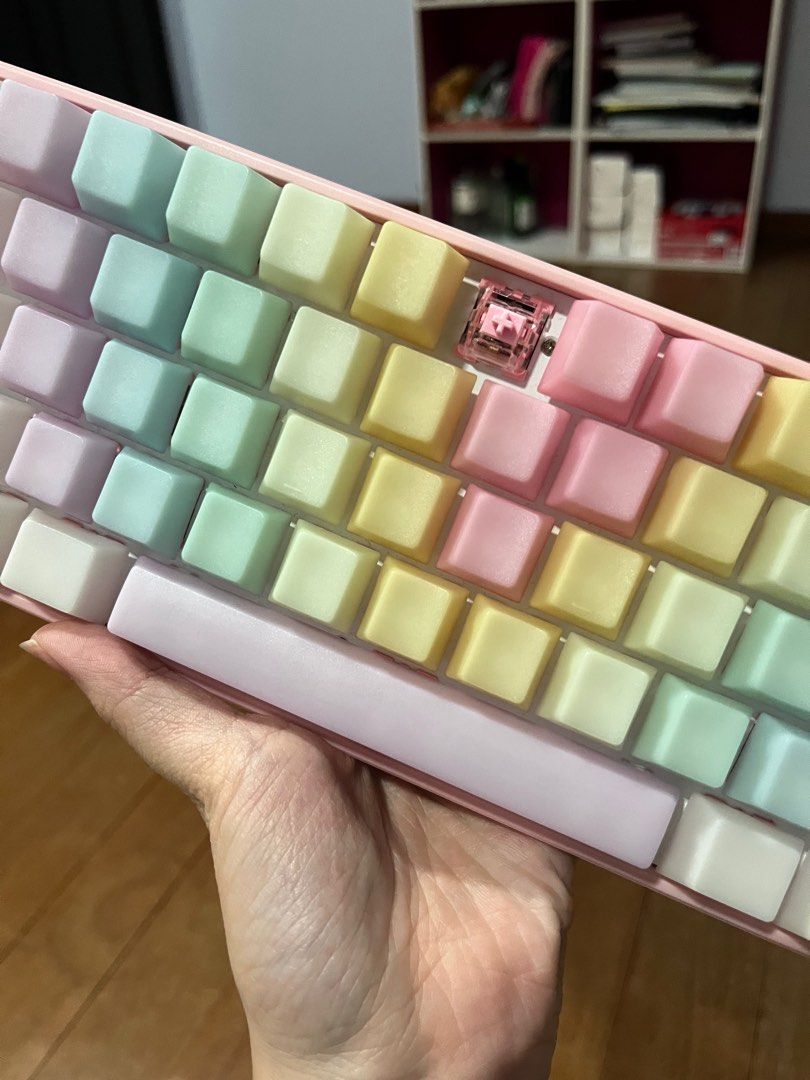 Custom keyboard koi 61 pom jelly keycaps modded, Computers & Tech ...