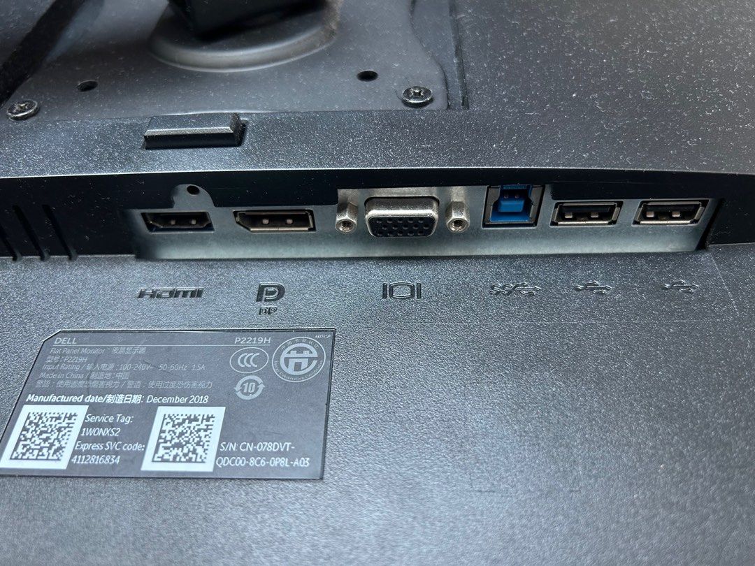Dell Monitor P2219H with arm, Computers & Tech, Parts & Accessories ...