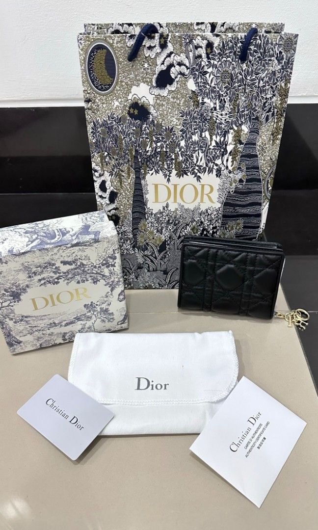 Dior Diorama dompet dior lady dior black hitam, Barang Mewah, Tas ...