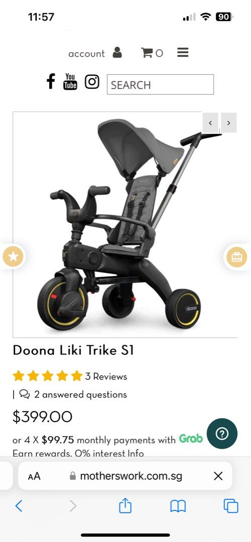 Donna Trike S1, Babies & Kids, Going Out, Strollers on Carousell