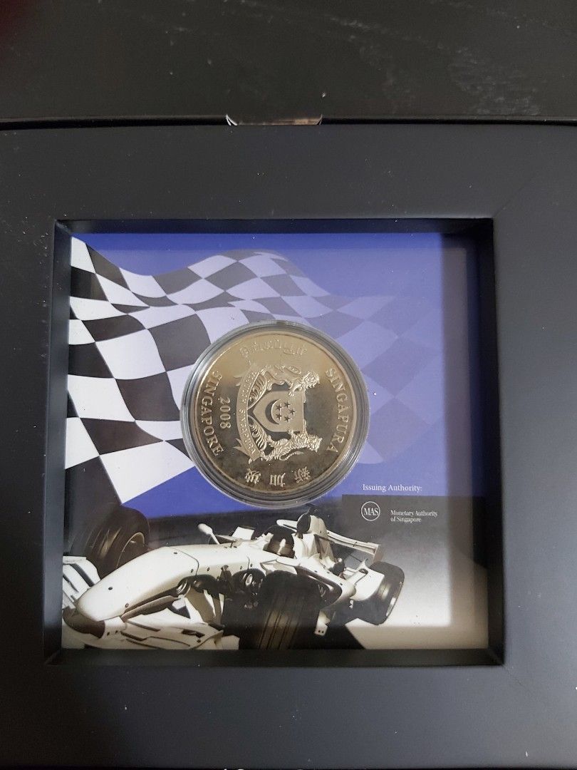 F1 race Singapore commemorative coin (Not proof), Hobbies & Toys ...
