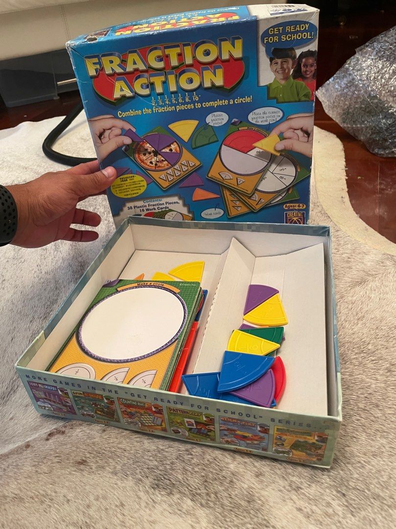 Fraction action educational board game, 興趣及遊戲, 玩具 & 遊戲類 - Carousell