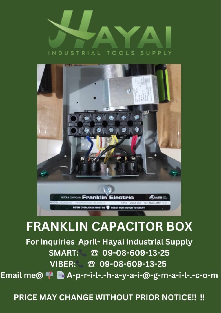 Franklin capacitor box, Commercial & Industrial, Construction Tools ...
