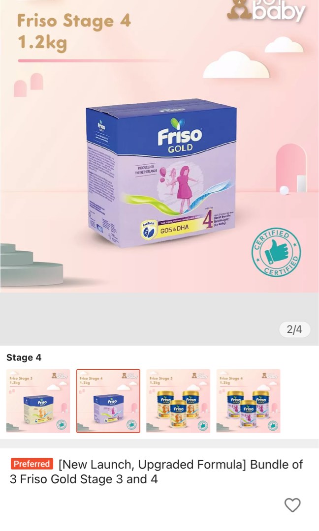Friso Stage 4, Babies & Kids, Nursing & Feeding, Breastfeeding & Bottle ...