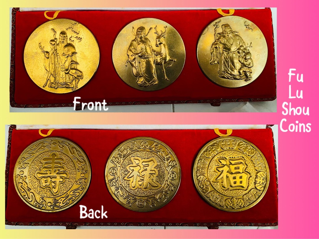 Fu Lu Shou Coins from China, Hobbies & Toys, Memorabilia & Collectibles ...