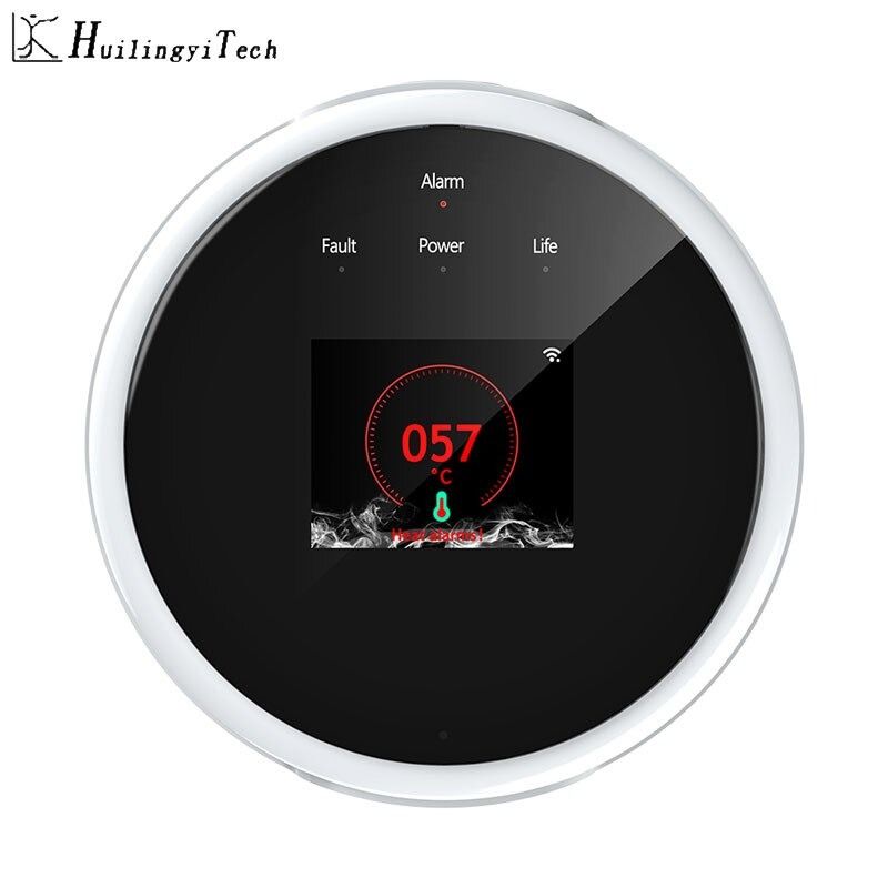 gas alarm leak sensor tuya smoke detector wifi gas co2 carbon monoxide ...