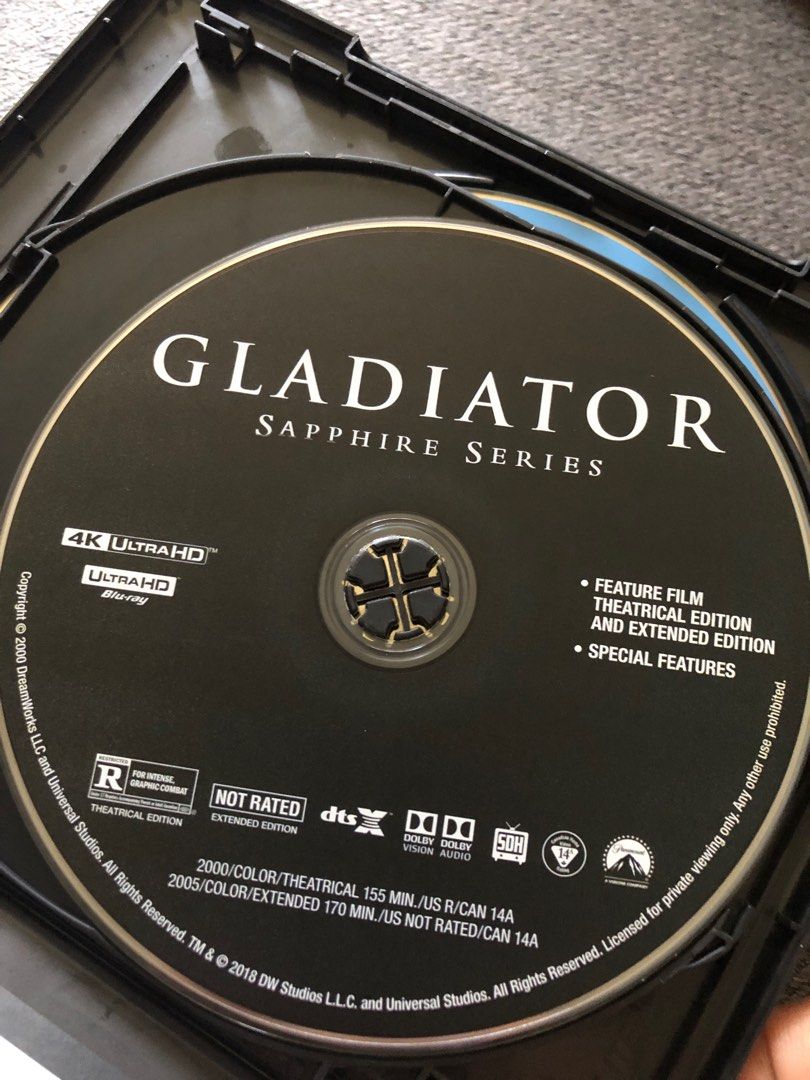 GLADIATOR 4K UHD BLU RAY WITH SLIPCASE, Hobbies & Toys, Music & Media, CDs & DVDs on Carousell