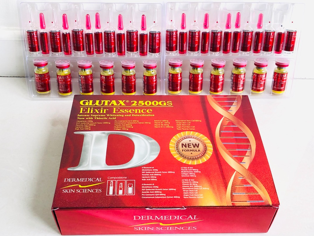 GLUTAX 2500GS ELIXIR COMPLETE SET, Beauty & Personal Care, Face, Face ...