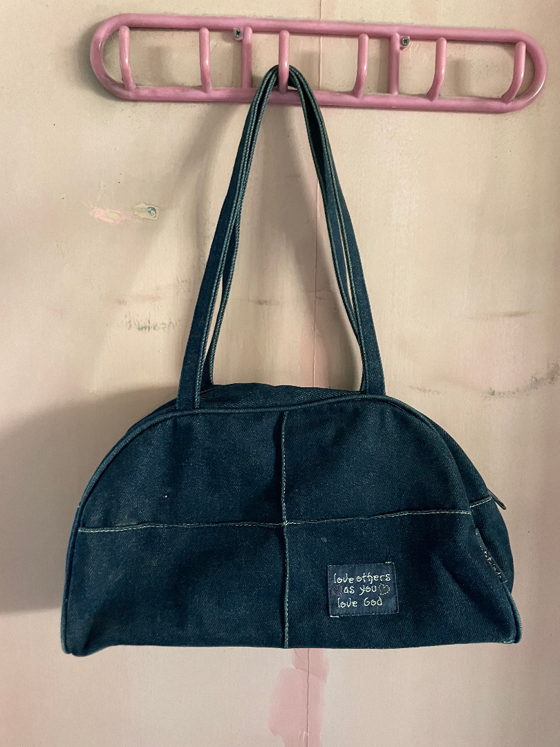 Heartstrings Denim Shoulder Bag, Women's Fashion, Bags & Wallets ...