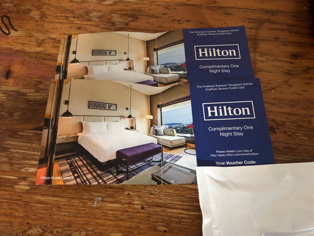Hilton Hotel One Night Stay Voucher Conrad Amex Krisflyer Ascend ...