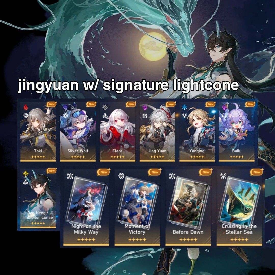 honkai star rail hsr account : silverwolf, jingyuan, dan heng imbibitor ...