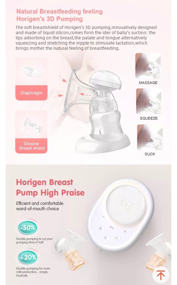 Horigen Wondermore Electric Breast pump on Carousell