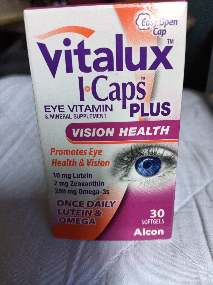 Icaps Lutein and Omega-3 Eye Vitamin and Mineral , 30 softgels, Health ...