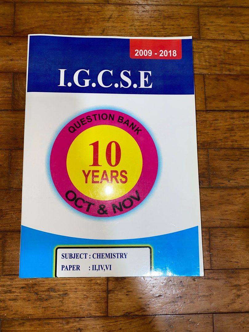 IGCSE - question bank and mark scheme for physics, chemistry and ...