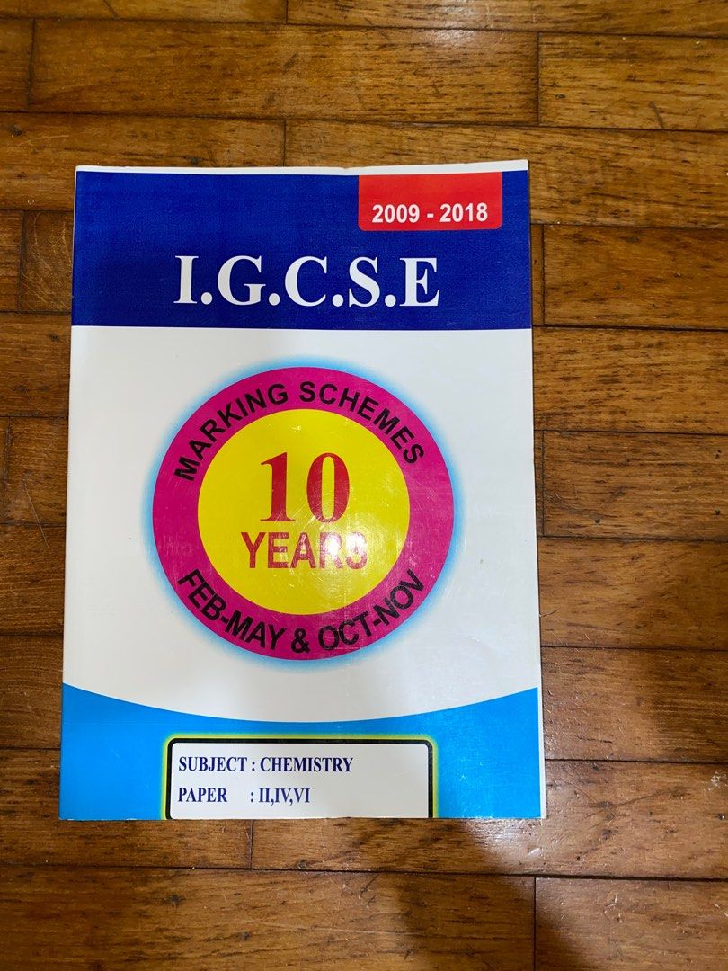 IGCSE - question bank and mark scheme for physics, chemistry and ...