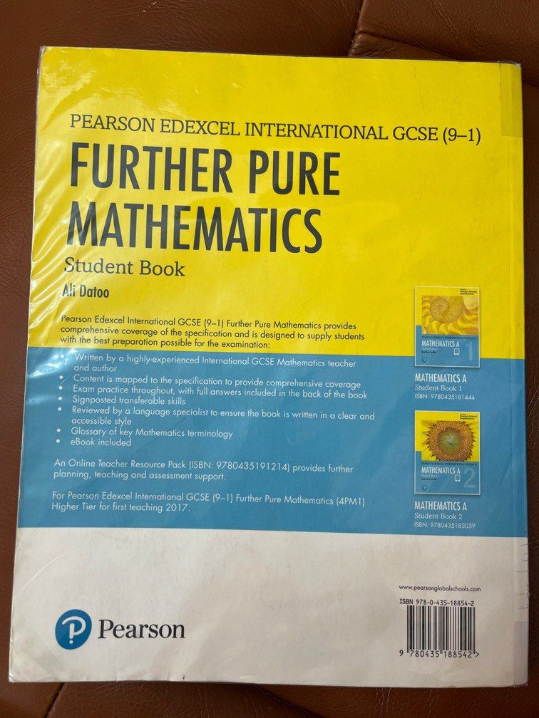 IGCSE Edexcel Further Pure Math textbook, 興趣及遊戲, 書本 & 文具, 教科書 - Carousell IGCSE Edexcel Further Pure Math textbook, 興趣及遊戲, 書本 & 文具, 教科書 - Carousell